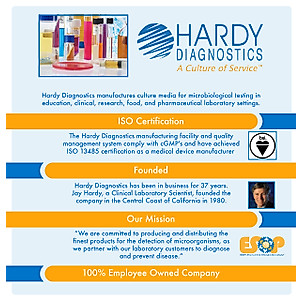 Chocolate Agar, (GC Agar Base with 1 Percent Bovine Hemoglobin and Koenzyme Supplements), for Fastidious Bacteria, 15x100mm Plate, Order by The Package of 10 Plates, by Hardy Diagnostics