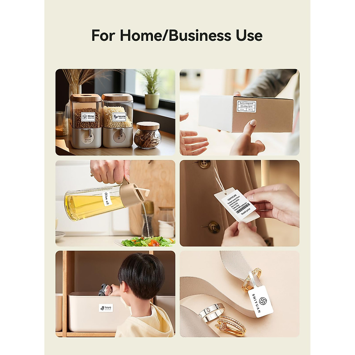 NIIMBOT B21 Label Maker, Thermal Label Printer, Portable Inkless Label Makers for Home/Office/Business, with 1 Pack 50x30mm White Label, Compatible with iOS & Android, (White)