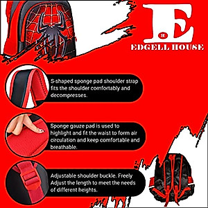 EDGELL HOUSE Children’s Spiderman Backpack and Digital Bracelet Set for Kids Marvel Spidey Backpack with LED Spider-man Bracelet Spiderman cloth School Backpack School bag for boys and girls