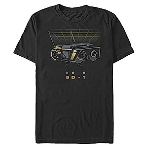 STAR WARS Big & Tall Jedi Fallen Order BD-1 Gold Men's Tops Short Sleeve Tee Shirt, Black, XX-Large