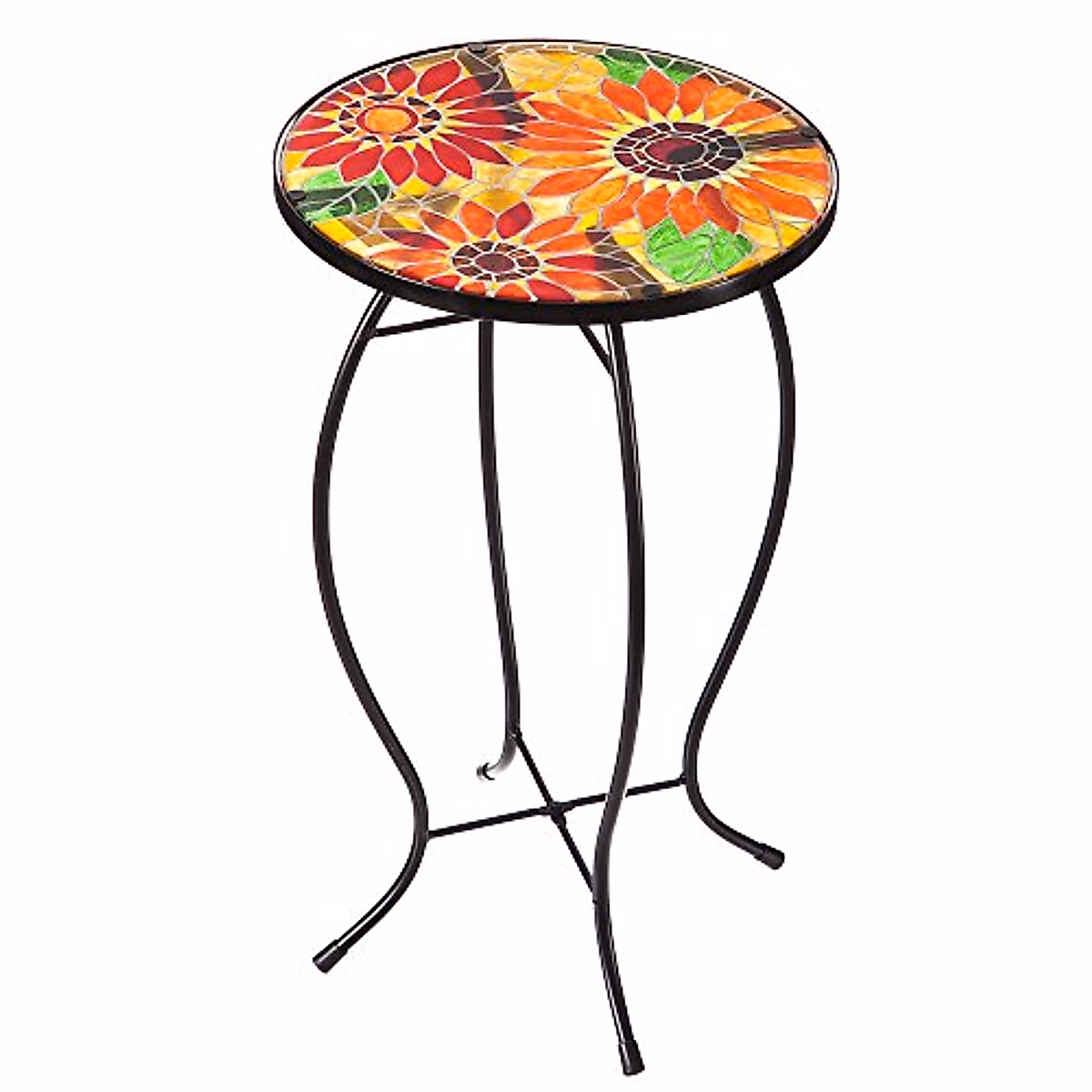 Evergreen Garden Faux Mosaic Table, Sunflower