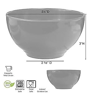 Calypso Basics by Reston Lloyd Melamine Bowl, Set of 6, Red
