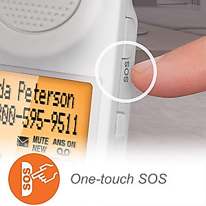 VTech SN5147 Amplified Corded/Cordless Senior Phone System with 90dB Extra-Loud Visual Ringer, Big Buttons & Large Display (Renewed)