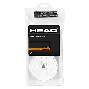 HEAD unisex adult 12 XtremesoftTM HEAD XtremeSoft 30 Pack Overgrip White, White, 30-Pack US