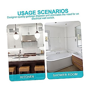 LIFKICH 5pcs Kitchen Air Switch Garbage Disposal Button Air Push Button Garbage Disposal Parts Push Button Garbage Disposal Bathtub Air Button Tub Spa Massage Trash Disposal Black Plastic