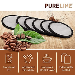 Pure Line Replacment for Mr. Coffee Water Filter Charcoal Disks. Universal Fit for Mr. Coffee Machines. (12 Pack)