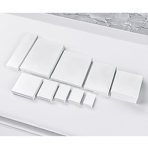TheDisplayGuys - 100-pack - #21 Cotton Filled Cardboard Paper Jewelry Box Gift Case - Swirl White (2.6" x 1.6" x 1")