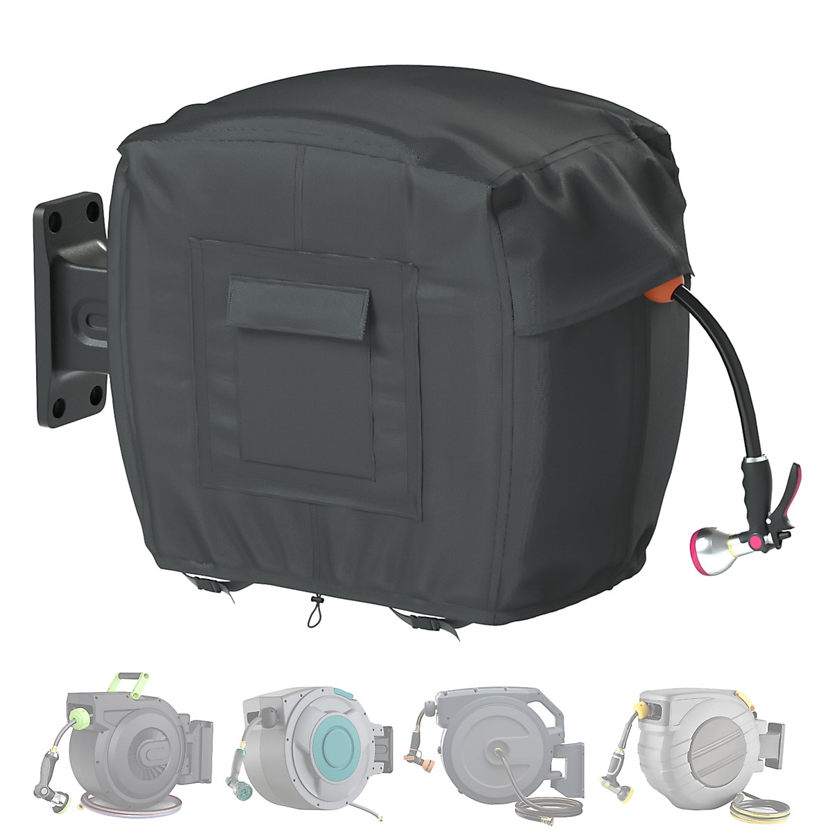 Garden Hose Reel Cover,Heavy Duty Waterproof, Sunproof, UV.All-Weather Protection for Your Hose Reel and Hose