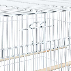 Topeakmart 30-inch Flight Bird Cage for Parrots Finches Budgies Cockatiels Parakeets Lovebirds Canaries with Slide-Out Tray, White