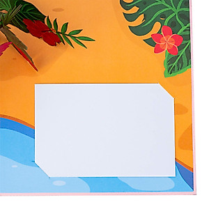 Paper Love Flamingo Pop Up Card, For Summer, Birthday, Wedding, Anniversary, Thank You, Thinking of You, Mothers Day, Valentines Day or All Occasion | 5" x 7"