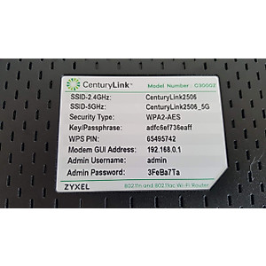 ZyXEL C3000Z Modem CenturyLink