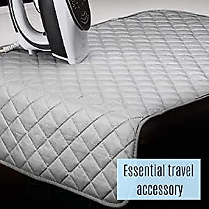 Ironing PadMat Iron Anywhere Portable Travel Ironing Blanket100%Cotton Quilted Protect Surfaces Weighted Corners Cover for Washer Dryer Table Top Countertop Small Ironing Board 18" x 31