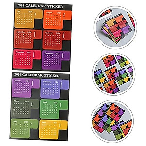 Ciieeo 1 Set Books Calendar Sticker Labels tag School Book tabs Planner Accessories DIY Planner tabs Multi-Function Book tabs Household Planner tabs Adhesive Tape Paper Office Portable