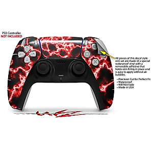 WraptorSkinz Skin Wrap compatible with Sony PS5 DualSense Controller Electrify Red (CONTROLLER NOT INCLUDED)