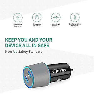 Dual 20W USB C Car Charger, Fast Charging Compatible for iPhone 14/Plus/13/12 Pro/Max/Mini/11, Samsung Galaxy S22/S21, iPad Pro Cigarette Lighter USB Charger Adapter