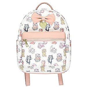 Disney Cats Saffiano Faux Leather Tote Bag Mini Backpack