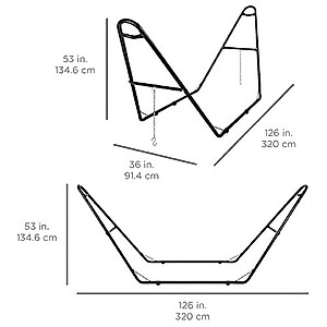 Best Choice Products 450lb Weight Capacity Adjustable Portable Hammock Stand, Outdoor Patio Weather-Resistant Steel for 9-14ft Hammocks w/Hanging Hooks, Powder-Coated Finish, Carrying Bag