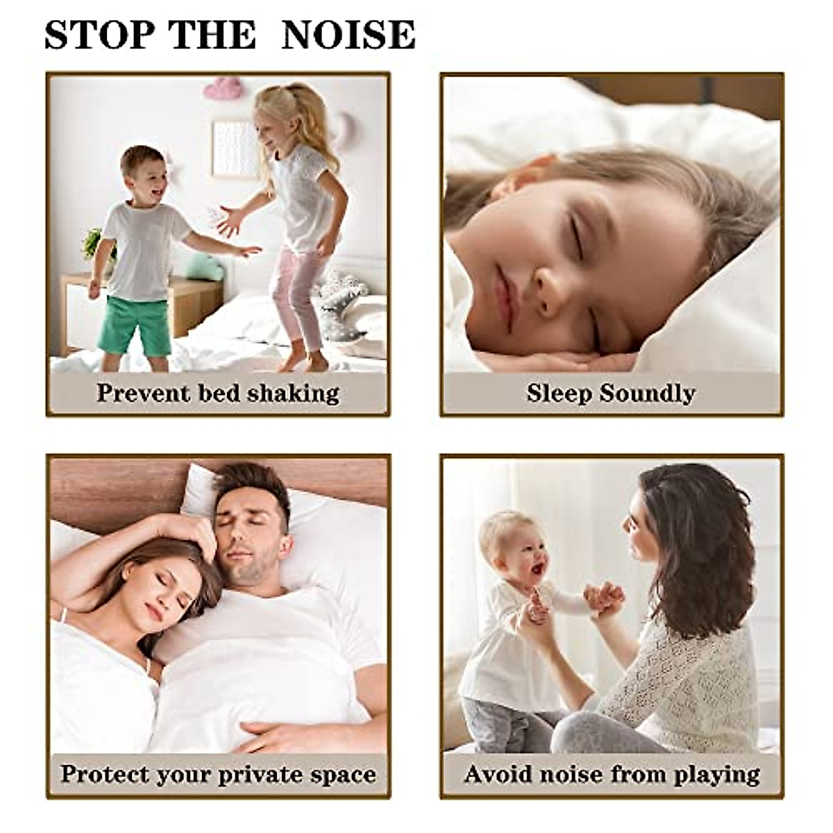 cosbur 2PCS Headboard Stoppers for Bed, 2023 Newset Adjustable Bed Frame Anti-Shake Tool for Bed, Antishake Telescopic Support Stabilizer, for Room Wall Beds Cabinets Sofa, Easy to Install