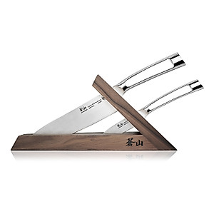 Cangshan 1021240 TAI triangle Walnut Wood Knife Block, Two Slots
