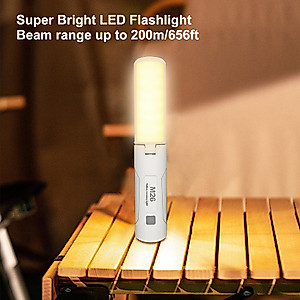 3in1 Camping Lantern Flashlight Rechargeable 3 Modes, 750LM, Portable Flashlight USB C, Strong Magnetic Multi Function Camping Lamp 3500mAh Foldable Led Tent Lights for Camping, Emergency, Hiking