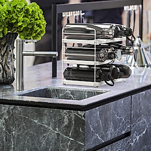 SimpleHouseware Water Bottle Storage Organizer, White