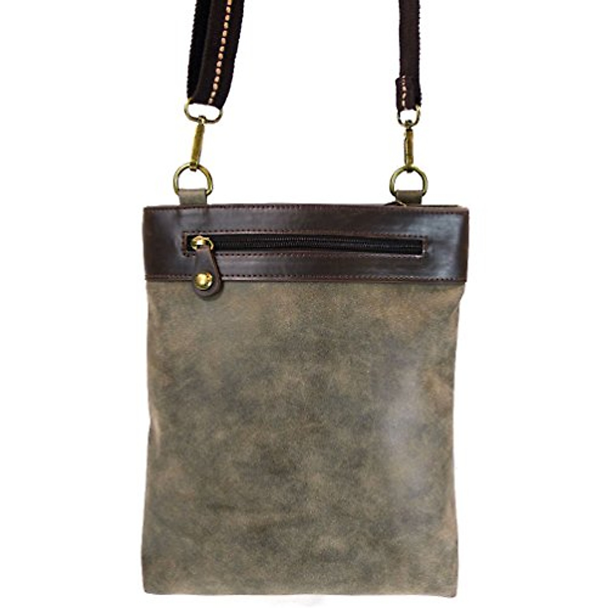 Chala Gemini Vegan Leather Crossbody Bag "Owl" Stone Gray