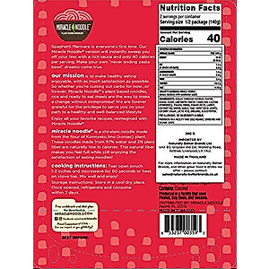 Miracle Noodle Ready-to-Eat Meal Spaghetti Marinara, 0.56 lb