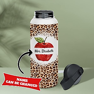 winorax Teacher Appreciation Gifts Personalized Teacher Life Water Bottles Thermos Insulated Stainless Steel Sports Travel Coffee Bottle 12oz 18oz 32oz for Teachers Women Men Best Teacher Ever