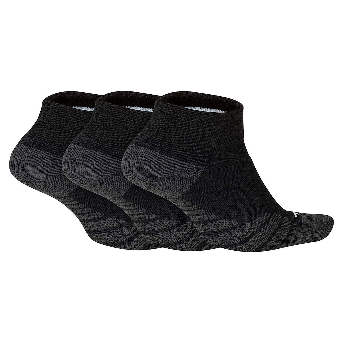 Nike Everyday Max Cushion 3 Pair Low Cut Socks, Medium 6-10 - Womens (Black)