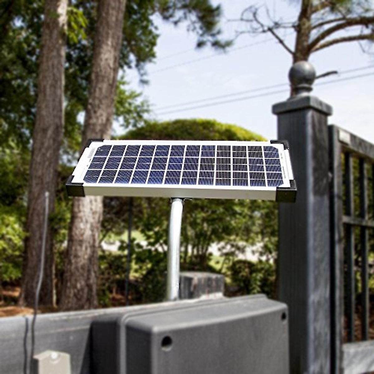 10 Watt Solar Panel Kit (FM123) for Mighty Mule Automatic Gate Openers,Black Cell