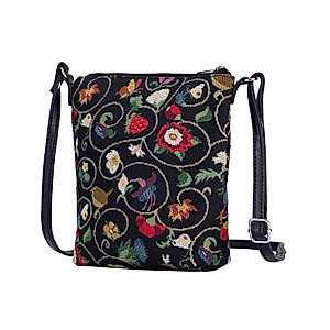 Signare Tapestry Small Crossbody Bag Sling Bag for Women with Jacobean Dream Design