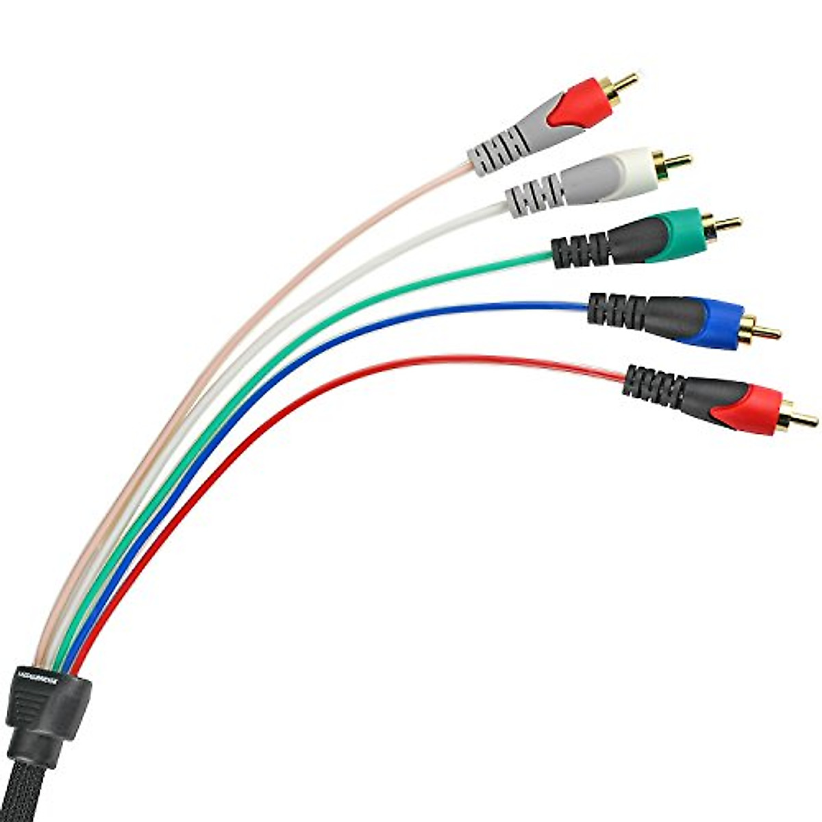 Mediabridge Component Video Cables with Audio (6 Feet) - Gold Plated RCA to RCA - Supports 1080i