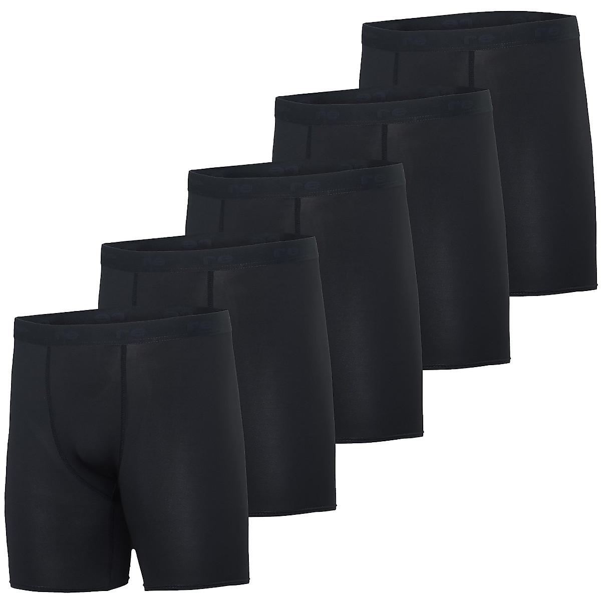 5 Pack: Mens Compression Short Biker Shorts for Men Cool Spandex Sports Basketball Workout Gym Yoga Base Layer Tight Skins Active Athletic Running Underwear Briefs Quick Dry Dri Fit, Set 1 - Medium