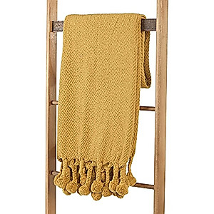Main + Mesa Woven Cotton Pom Pom Throw