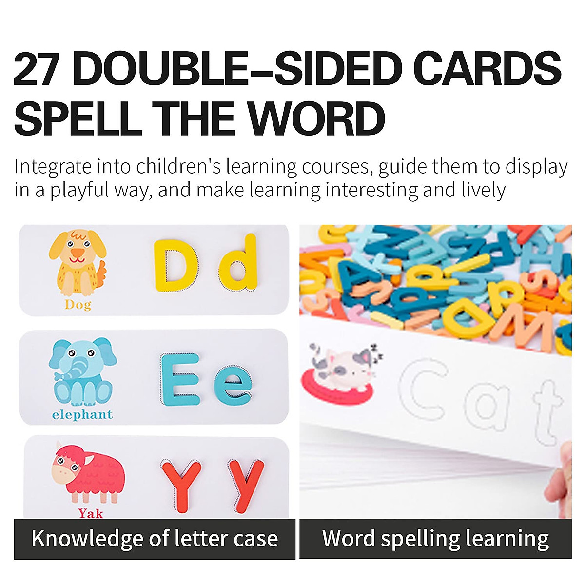 Educational Toys for 3-8 Year Olds Girls Boys, 105 PCS See and Spell Learning Toys, Matching Letter Spelling Game Sight Words Games Educational Preschool Toys - Ideal Gifts