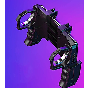 Mobile Game Controller L1R1 Triggers [ 2 Finger ], FPS or Battle Royale Controller Gaming Grip Joystick Gamepad, Shoot Aim Keys for 4.7-6.5" Android/iOS Phone