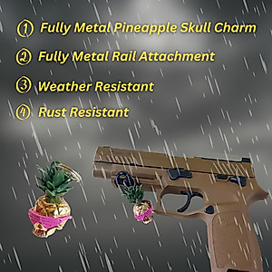 Airsoft Charm Mount Keychain Rifle Rail Accessory Decorative Fully Metal Gold
