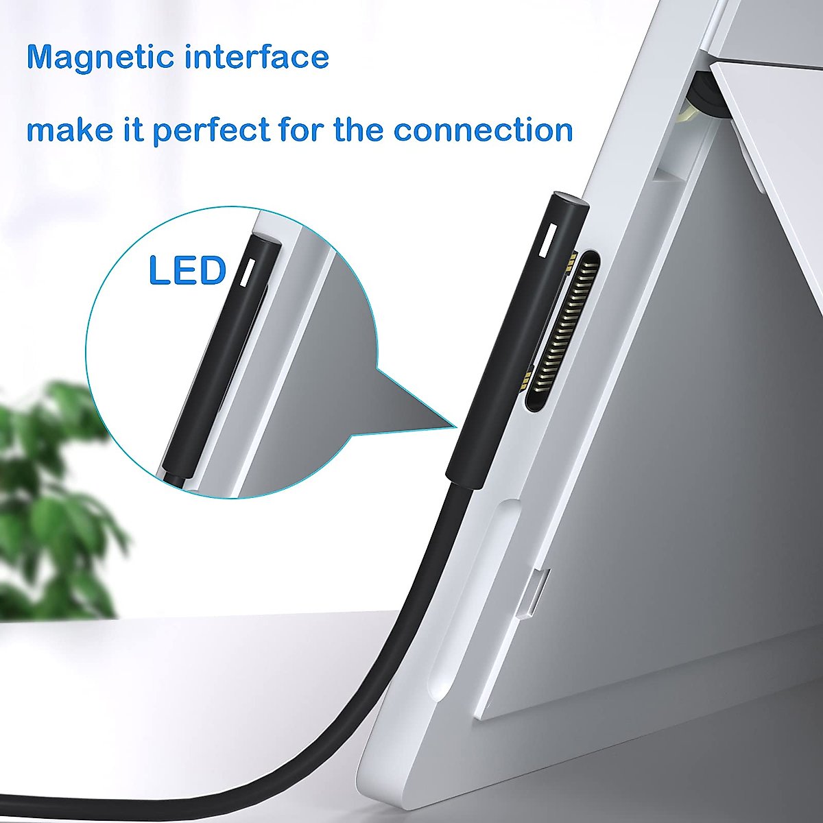 Surface Pro Car Charger 15V2.58A Surface Car Adapter for Microsoft Surface Pro 3/Pro 4/Pro 5/Pro 6/ Pro 7/Pro X Tablet, Surface Book, Surface Go, Surface Laptop 【4.9FT】