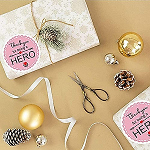 Nurse Week Stickers Healthcare Workers Thank You for Being A Hero Stickers 1.5" - Nurse Nursing School Essential Workers Gifts CNA Appreciation Themed Thank You Stickers Stickers Envelope Seals 500Pcs