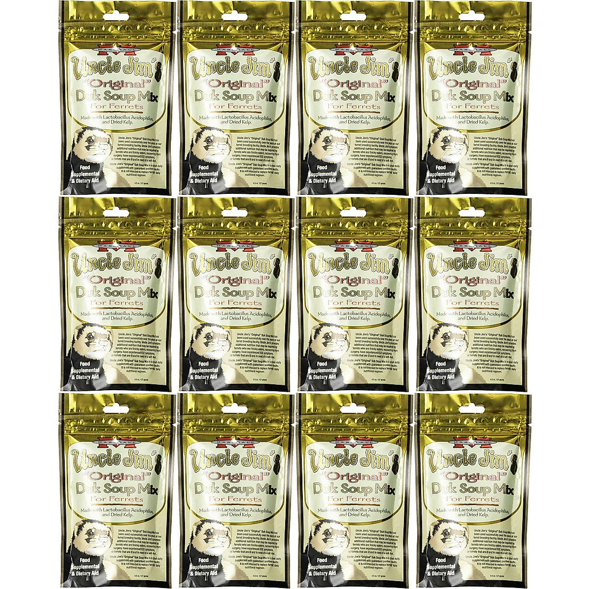 Marshall Uncle Jim's Original Duk Soup Mix for Ferrets 4.5oz. (Pack of 12)