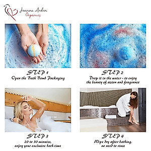 Bath Bomb Gift Set - by Joanne Arden Organic Bath Bombs for Women, Men & Kids. Bulk Bath Bomb Kit Includes 40 Paraben Free & Sulfate Free 2.5 oz Spa Bath Balls