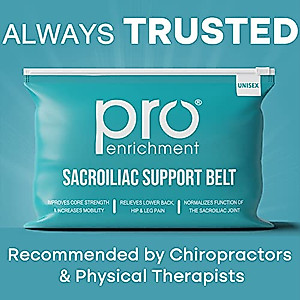 SI Belt - Sacroiliac Belt for Women and Men - SI Joint Hip Belt for Sciatica, Pelvis, Lower Back Pain Relief - Lumbar and Hip Support Brace - Trochanter Belt with Extra Compression Hip Pain Relief