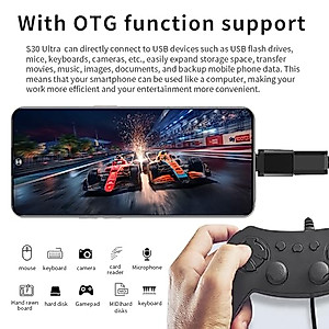 S30 Ultra New Cellphones Android Smartphone 6800mAh 8GB RAM 256GB ROM 7.0 Inch Face Unlock Cell Phone 50MP 108MP 5G/4G Global Version Mobile Phones,Black-256GB