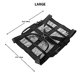 BKHdesign Calf Sling - Large Black Sling for Weighing and Lifting Small Animals - Complete with Bottle Feeder and 2 Food Feeders