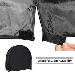 HOMEYA Firewood Log Hoop Cover 40 Inch, Outdoor Heavy Duty 600D Oxford Waterproof Weather Resistant Patio Ring Log Rack Cover, with Double-Ended Zipper Running Through, Round Wood Pile Holder Storage