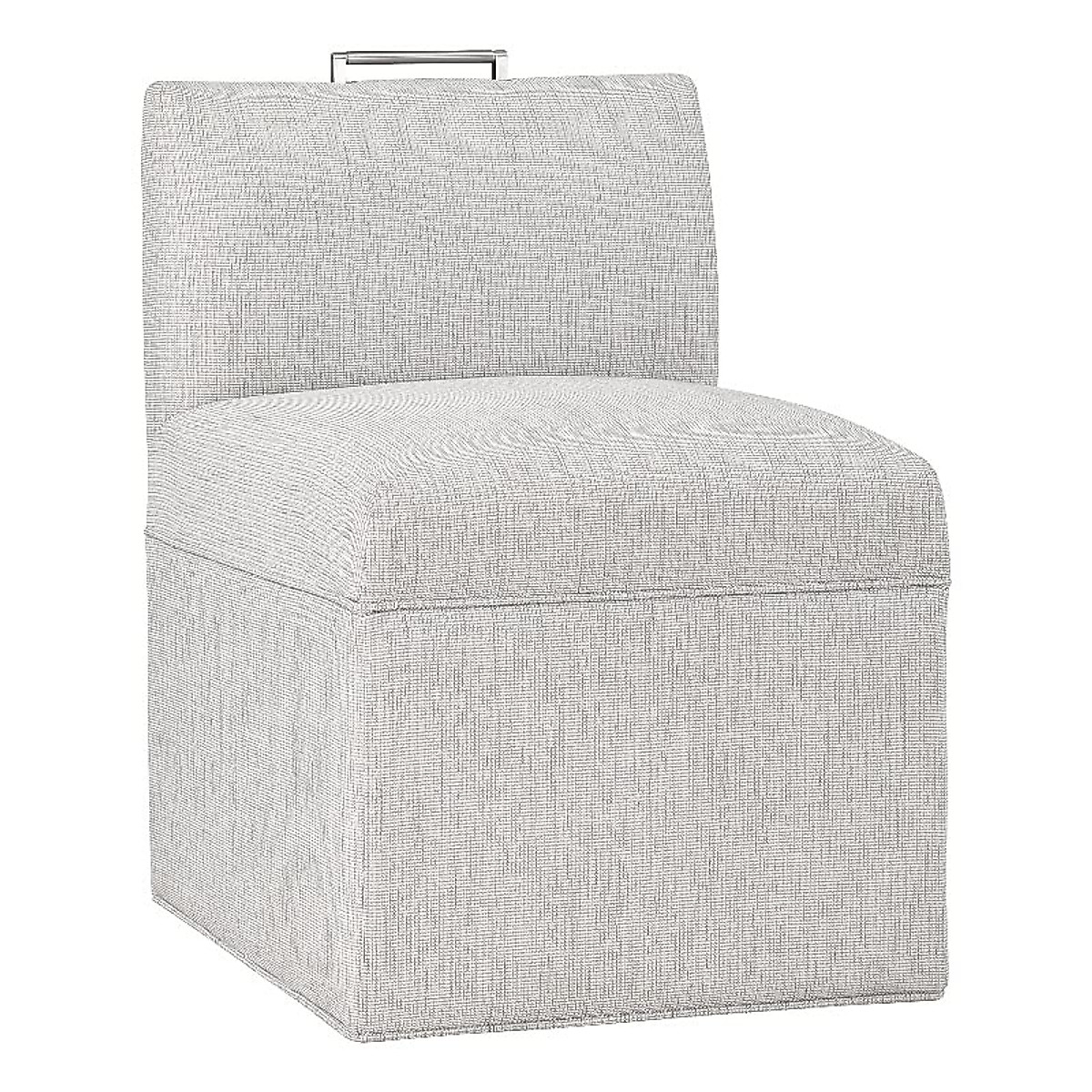 Comfort Pointe Delray Modern Fabric Upholstered Caster Chair in Sea Oat Beige