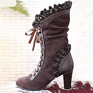 YfiDSJFGJ black leather shorts boots 2023 ankle stone pattern short ladies rhinestone high heel pointe toe comfortable garden boot cowgirl boots knee high