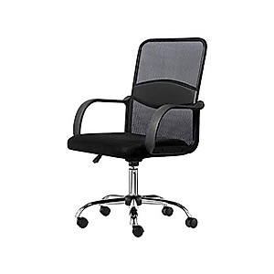 MayNuo Office Chair Gaming Chair Computer Chair Office Chair Black,Ergonomic Desk Chair with Armrest Computer Chair with Lumbar Support Mid Back Home Office Swivel Mesh Chair/Svart