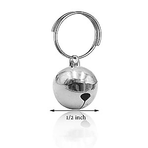 Coastal Pet Pet Bells for Dog Cat Collar Charm Pet Pendant Accessories Stainless Steel, 3 PCS Anti-Lost Training Bells for Collars, Suitable for Pet Pendant Accessories,1/2-Inch, Silver
