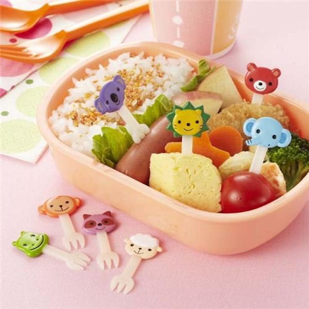 Kawaii Leone Koala Bear Bento Lunch Picks and Forks